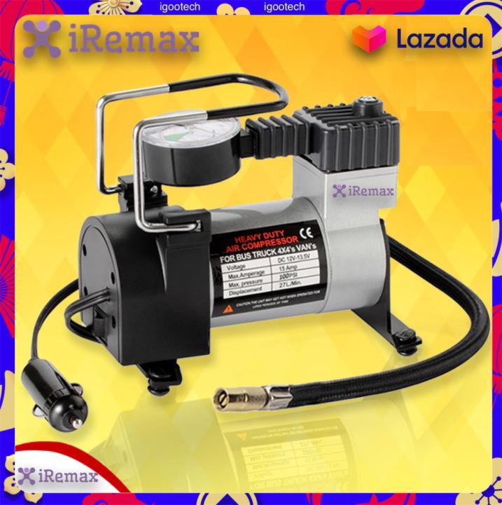 iRemax 12Vปั๊มลมไฟฟ้าติดรถยนต์,ปั๊มลมรถยนต์,150PSIปั๊มลมไฟฟ้าดิจิตอล ปั๊มลมไฟฟ้า ปั๊มลมติดรถยนต์ ...