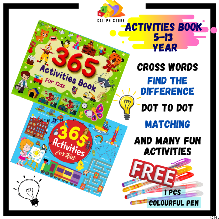 365 Activities For Kids | Buku Aktiviti Kanak-Kanak | Maze Match ...