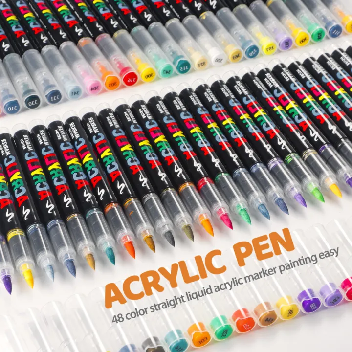 12/24/36 Colors Direct Liquid Soft Head Acrylic Marker Pens,Tooli Art ...