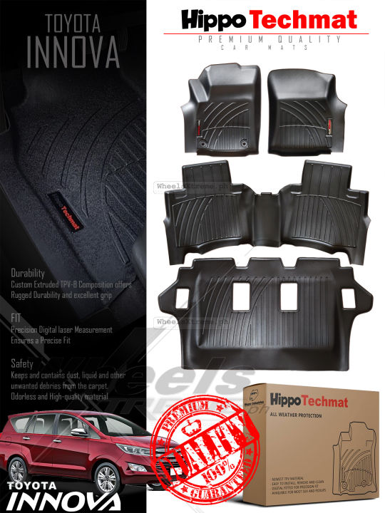 INNOVA 2016-2025 1st-3rd row Hippo Techmat Pro Serries Premium Rubber ...