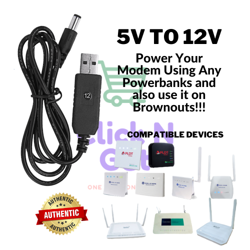 USB power boost line Cable DC 5V to DC 12V Powerbank to Router for TV ...