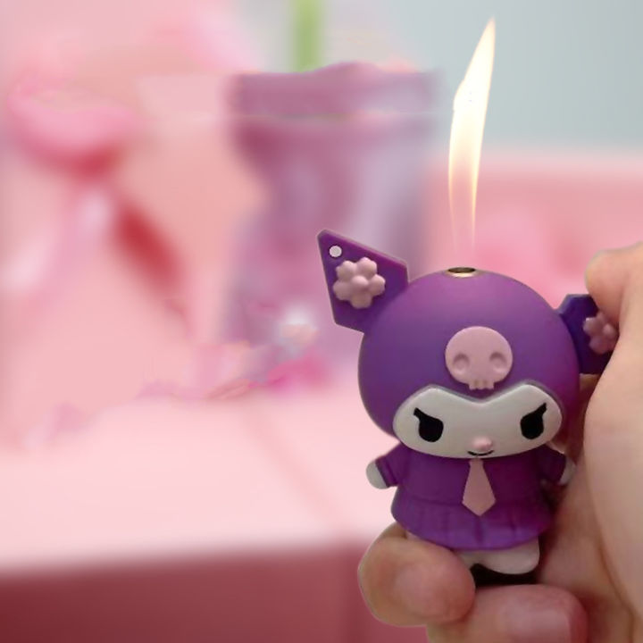 Creative Cartoon Lighter Mini Metal Cute Inflatable Butane Windproof ...