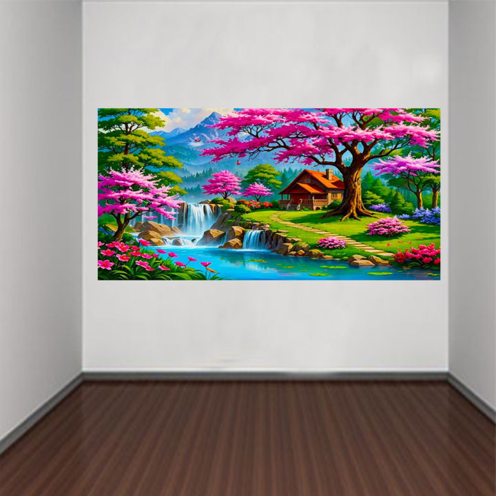 POSTER CETAK HIASAN DINDING JUMBO NEW PEMANDANGAN ALAM NATURAL ...