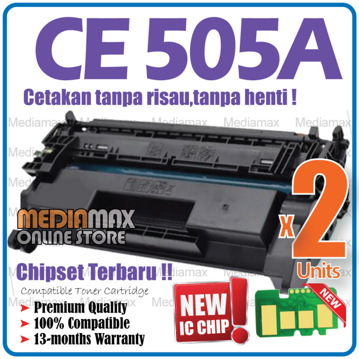 2 Units Compatible CE505X CE505A CE 505X 505A Laser Toner Cartridge For ...