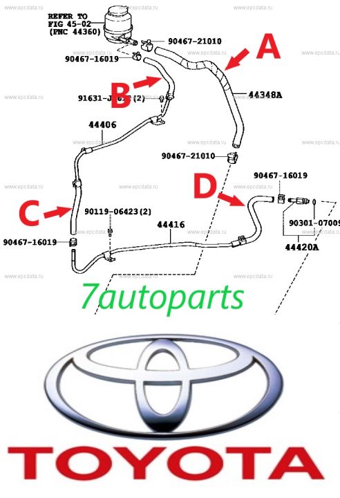 ORIGINAL SPEC TOYOTA CAMRY ACV40 ACV41 07-13Y POWER STEERING HOSE | Lazada