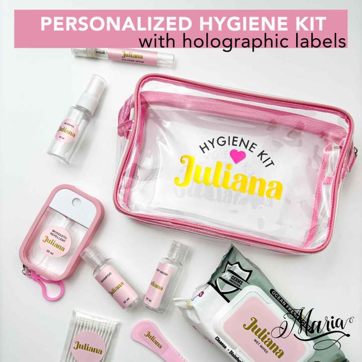 Hygiene Kit for Kids for School Personalized Pouch with Holographic ...