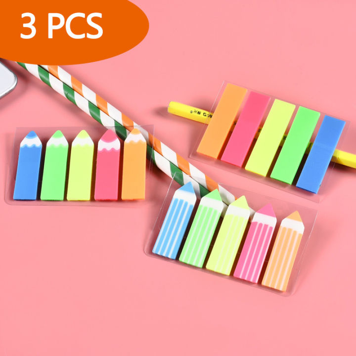 3 Packs Cute Sticky Notes Memo Notepad Bookmark Stationery | Lazada ...