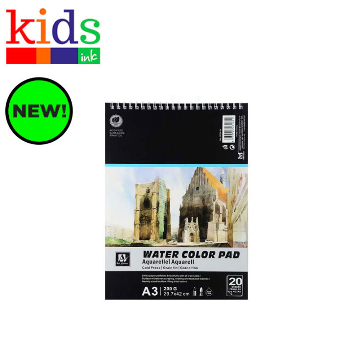 Art Nation - Spiral Water Color Pad A3 - Kids Ink | Lazada PH