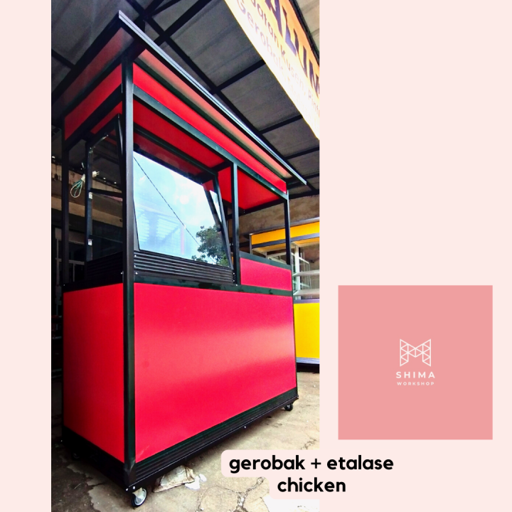 Gerobak Fried Chicken + Etalase/etalase ayam/gerobak ayam goreng ...