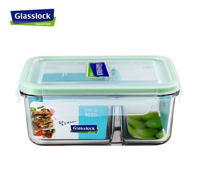 Glasslock Microwave Duo Rectangular Food Container - 1000ml | Lazada