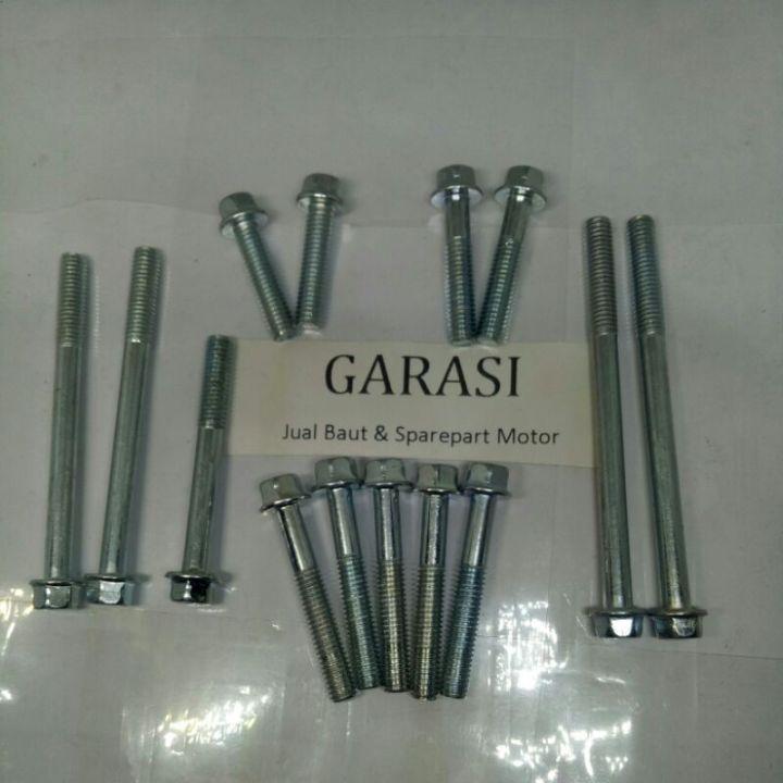 BAUT BAUD BLOCK BLOK MESIN CRANKCASE KRENGKES COVER LUAR KIRI KANAN SET HONDA ASTREA GRAND ...