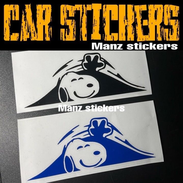 [24 HOURS SHIP] STIKER KERETA VINYL DECAL PEEKING SNOOPY / CAR STICKERS ...