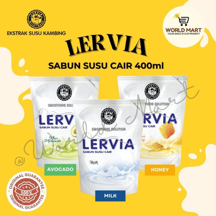 LERVIA Sabun Susu Cair Milk 400mL | Lazada Indonesia