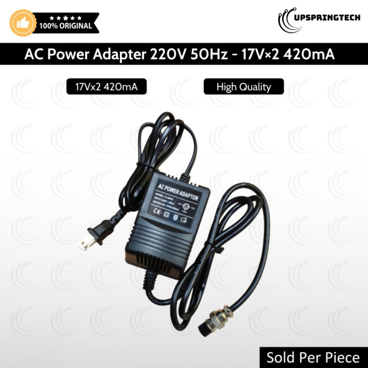 AC Power Adapter 220V 50Hz to 17V×2 420mA – Dual Output Transformer ...