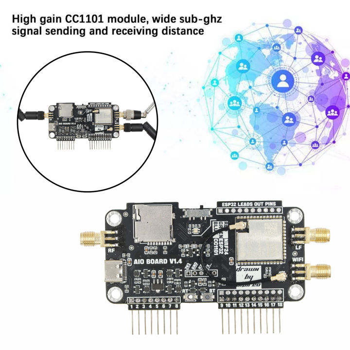 For Flipper Zero Multiboard Expansion Board 3 in 1 2.4G Module Expansion WiFi NRF24 + ESP32 ...