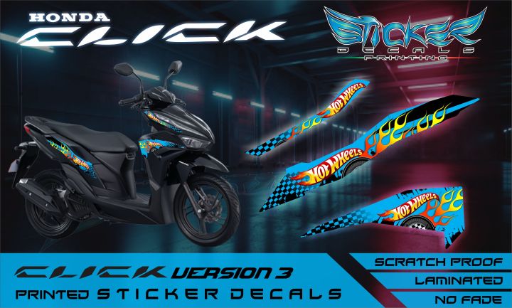 Honda Click V3 Hotwheels Stock Decals | Lazada PH