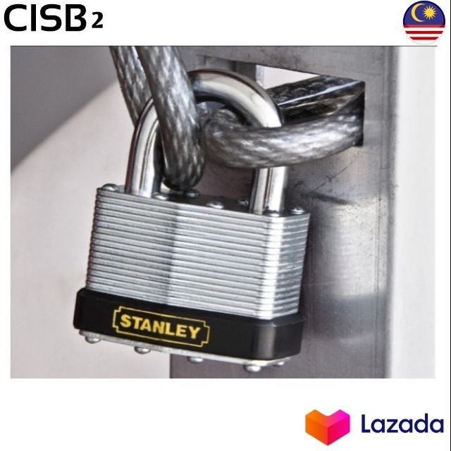 [HEAVY DUTY] STANLEY S827-022 ' LAMINATED SECURITY PADLOCK | Lazada