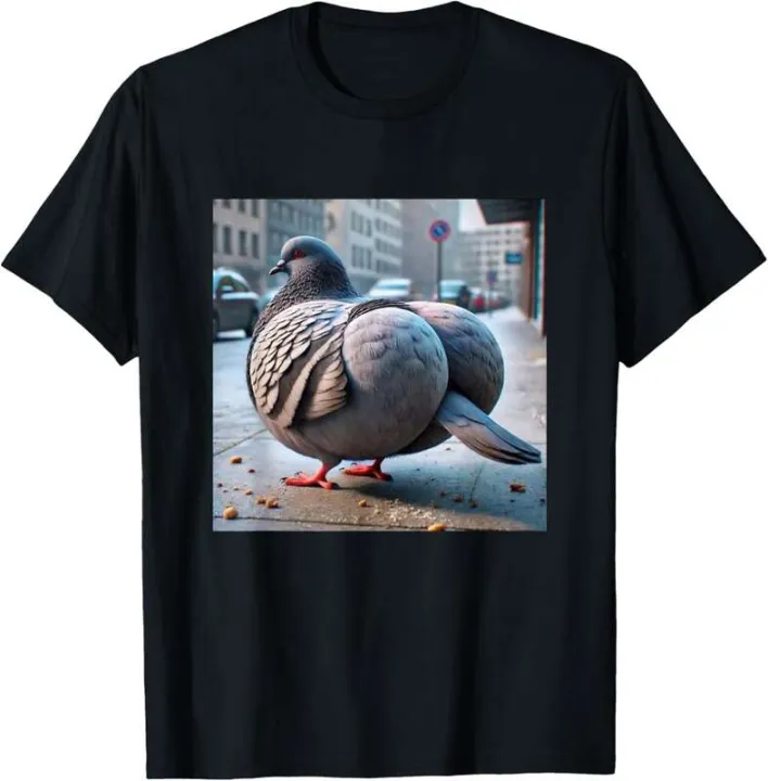 funny brainrot pigeon with level 100 gyatt gen z meme pigeon T-Shirt ...