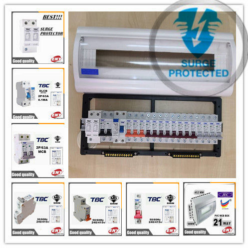 21 WAY DB BOX Full Set Single Phase 63a RCCB 0.1ma C/W MianSwitch 2Pole ...