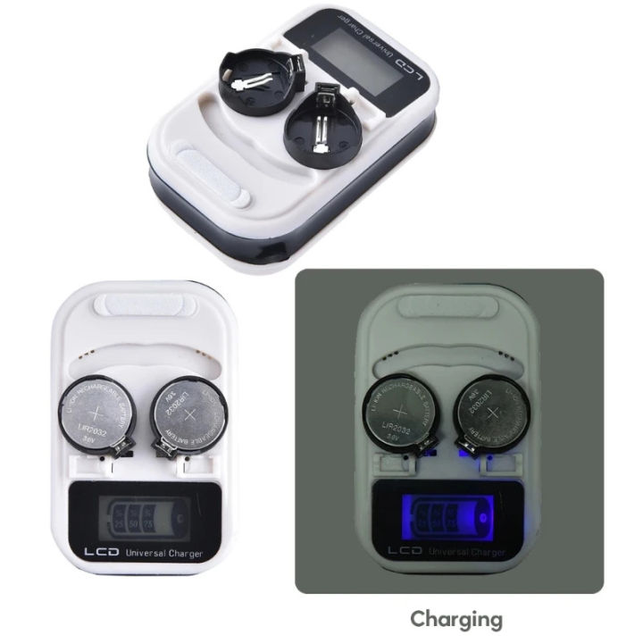 Lithium Coin Button Battery Charger for Rechargeable Lithium Button ...