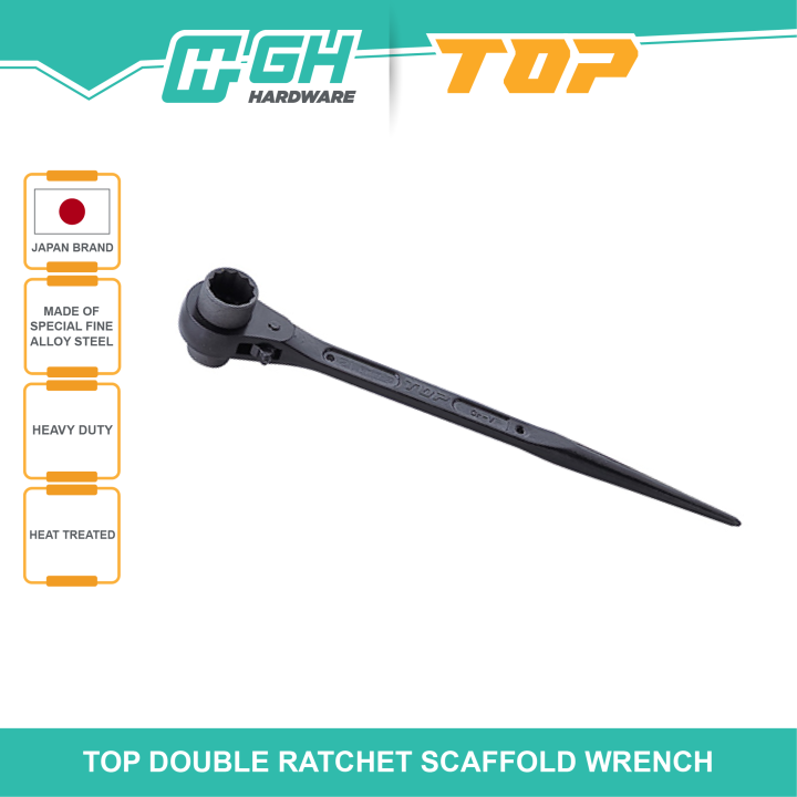[ GH HARDWARE ] Top Double Ratchet Scaffold Wrench | Lazada