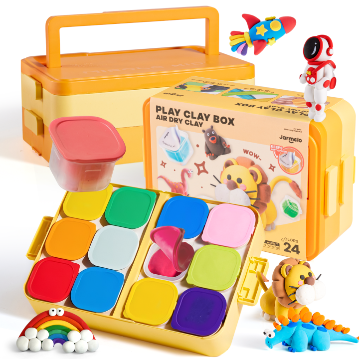 Jar Melo Kids Air Dry Clay Set - Non-Toxic with Tools Ideal for Arts ...