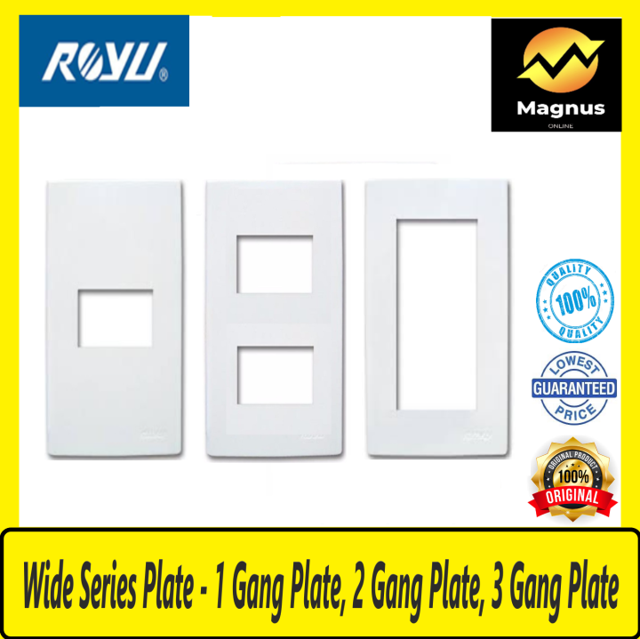 ROYU Wide Series Plate - 1 Gang Plate, 2 Gang Plate, 3 Gang Plate ...