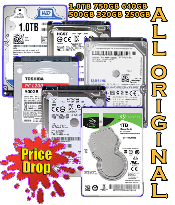 1TB 750GB 640GB 500GB 320GB 250GB 2.5 HDD for Laptop SATA Hard Disk ...