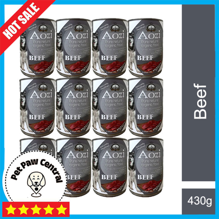 AOZI Can Beef Pure Natural Organic Dog Food 430g (12 Cans) | Lazada PH