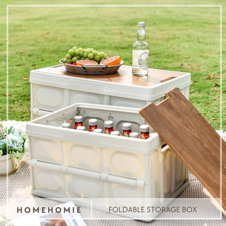 Homehomie Portable Picnic Camping Storage Organizer Box Foldable ...