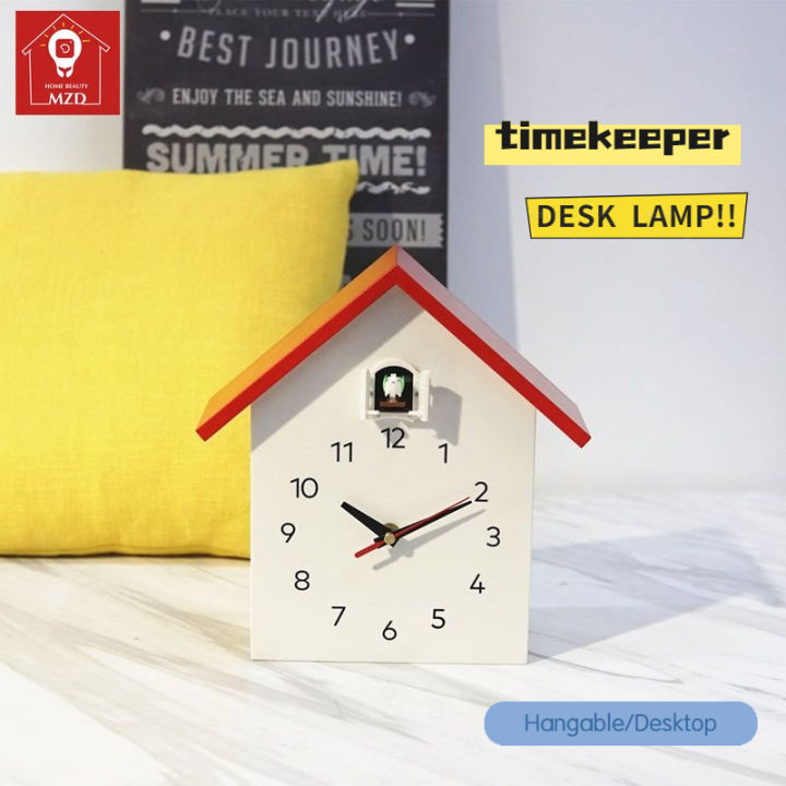 MZD【27CM】Light Luxury Cuckoo Bird Wall Clock, Alarm Clock, Living Room ...