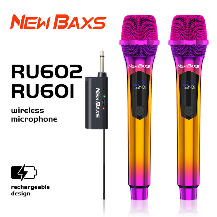 NEW BAXS RU602 Microphone Wireless original Premium - Chip Cerdas ...