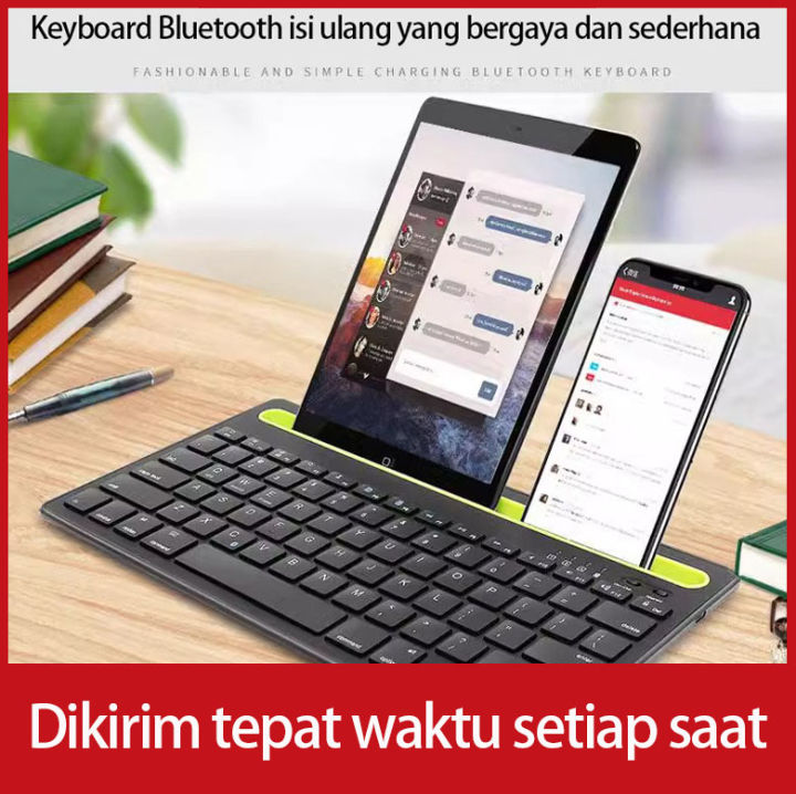 Keyboard bluetooth nirkabel dengan keyboard laptop beralur, kompatibel ...