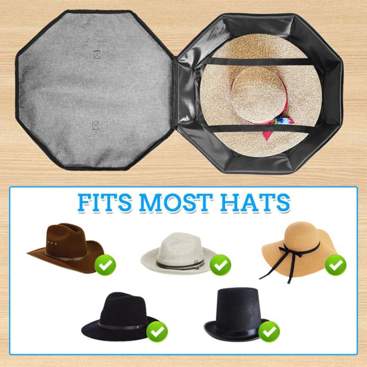(APEK) Hat Organizer Bag Hat Organizer Case for Bucket Hats Cowboy Hats ...