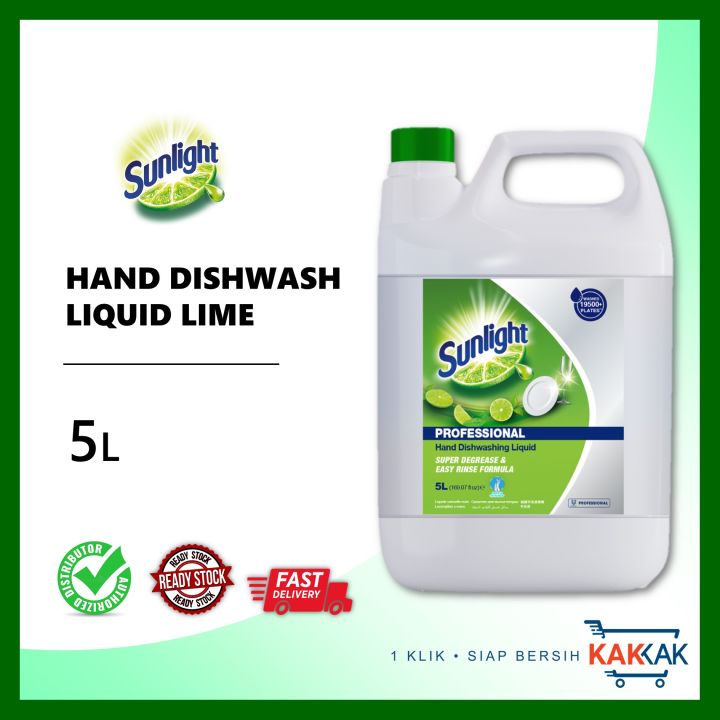 [Kakkak.com] Sunlight Professional Hand Dishwashing Liquid Lime 5L | Lazada