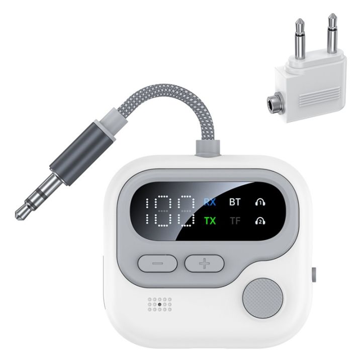 Airplane Bluetooth Adapter Bluetooth 5.4 Transmitter 3.5mm AUX HIFI HD ...