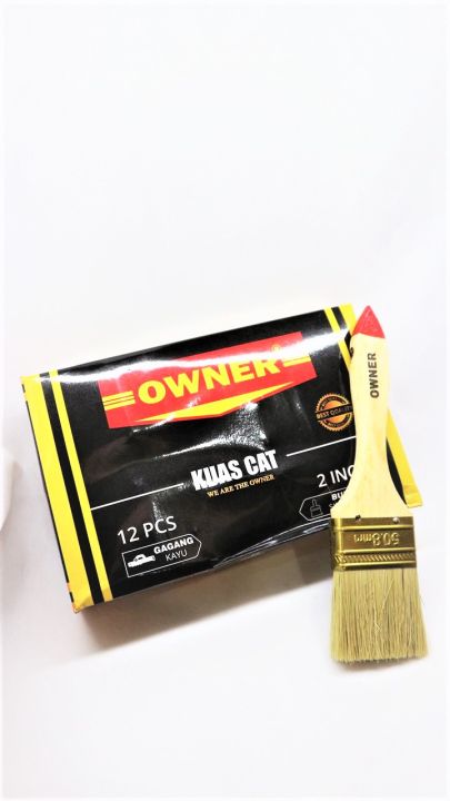 Paint Brush / Kuas Cat / Kuas Tembok Gagang Kayu OWNER (Harga 5 PCS ...