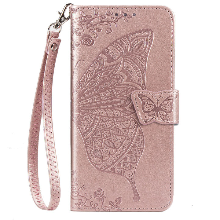 Phone Casing For OPPO Reno 12F Made of PU Leather Flower Butterfly Clip ...