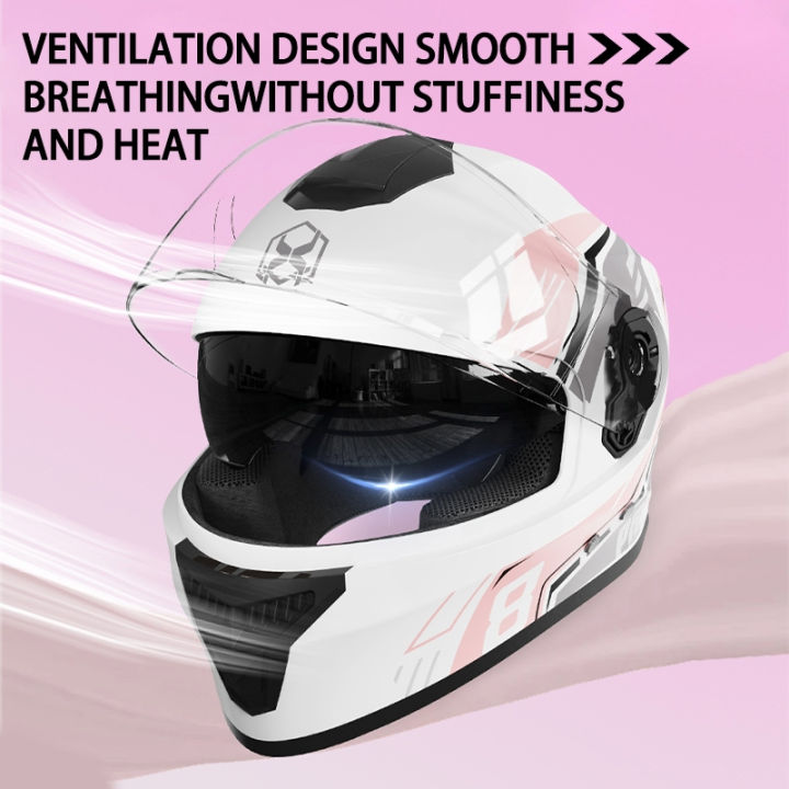 AXK 902 Motorcycle Helmet For Women Man Hook Unisex Full Falt Face ...