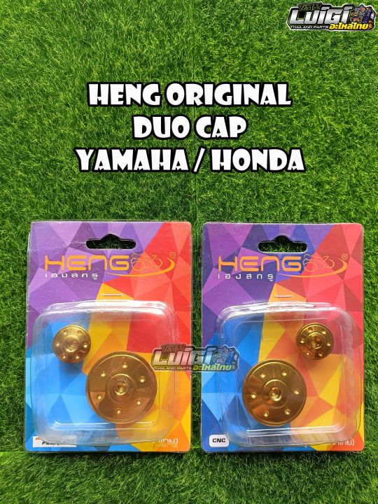 HENG ORIGINAL DUO CAP YAMAHA / HONDA GOLD MADE IN THAILAND UNIVERSAL ...