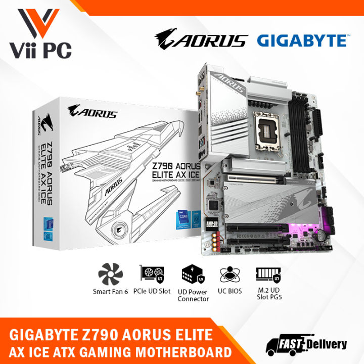 GIGABYTE Z790 AORUS ELITE AX ICE LGA1700 Socket/ICE Series/Wi-Fi 6E ...
