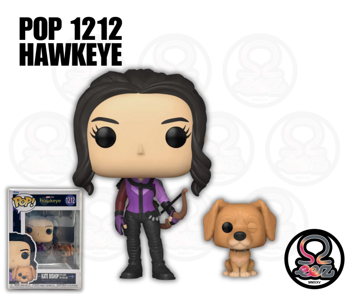 Funko Pop! #1212 – Kate Bishop with Lucky the Pizza Dog | Marvel ...