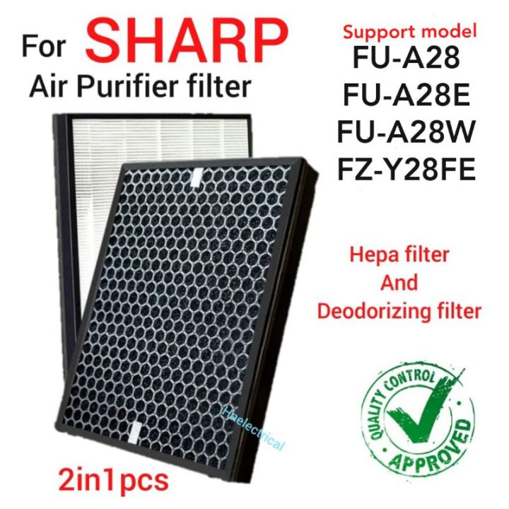 SHARP Air Purifier HEPA Filter Deodorizing Filter 2IN1 FU A28 FU A28E FU A28W FZ Y28FE Lazada Lazada
