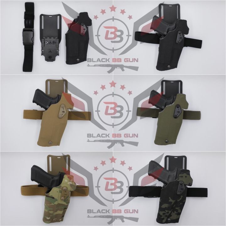 ซองพกนอกปลดนิ้วโป้ง Glock + ไฟฉาย (ซอง 6354DO) (6354 DO) (Glock 17 ...