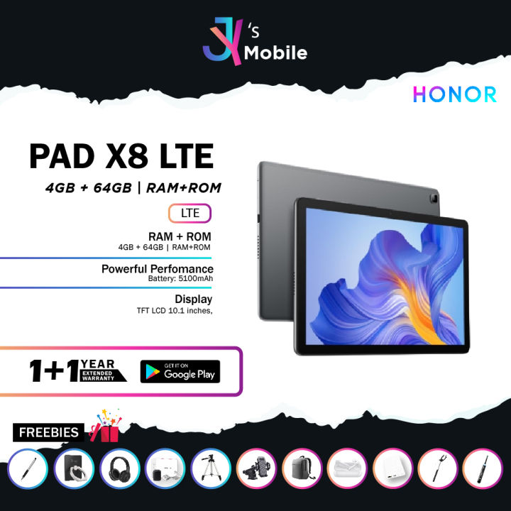 HONOR Pad X8 LTE (4GB RAM 64GB ROM) - Original HONOR Malaysia | Lazada