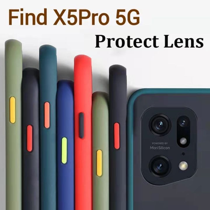 Find X5Pro 5G(พร้อมส่งในไทย)เคสขอบนิ่มหลังแข็งขุ่นคลุมกล้องOPPO Find X5 ...