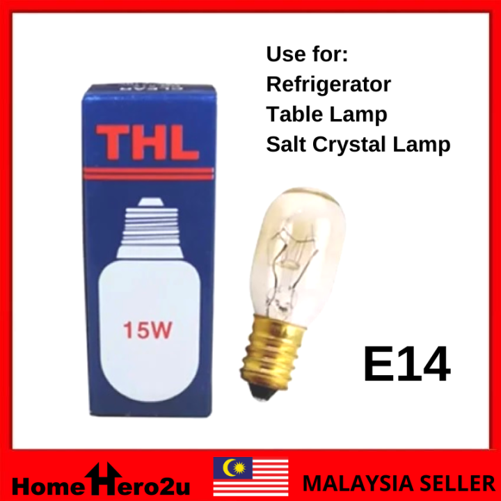 THL 15W E14 Fridge Table Lamp Crystal Salt Lamp Tubular Bulb ...