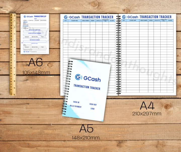 GCash Transaction Tracker Record Notebook 2 Size Available A5 Small A4 ...