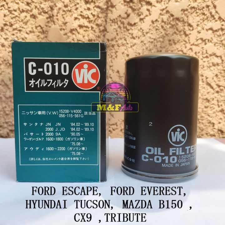 VIC OIL FILTER C-010 - FORD ESCAPE, TRIBUTE, MAZDA B150 FORD EVEREST ...