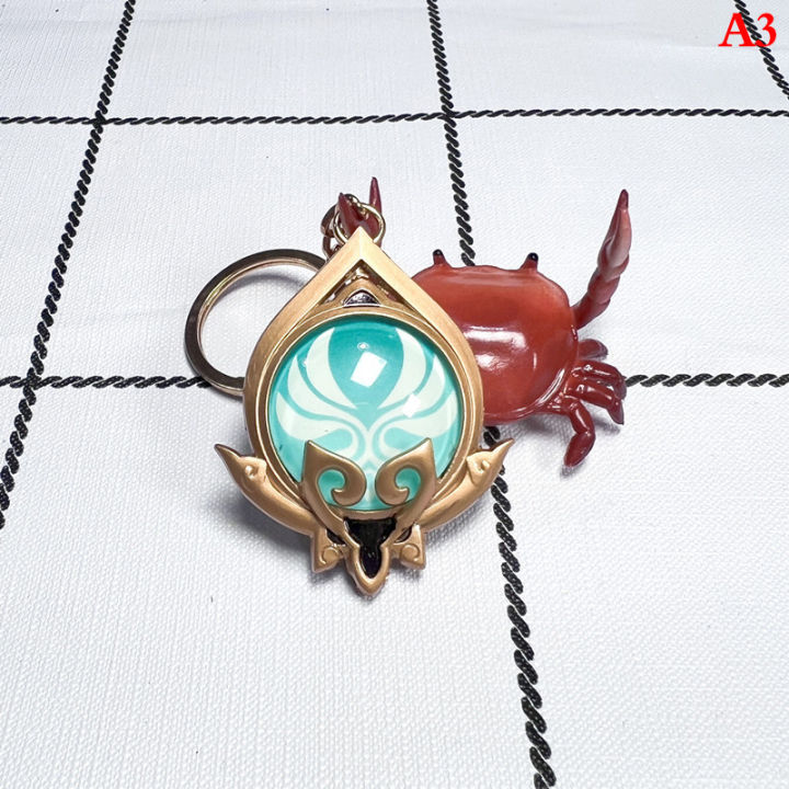 Anime Keychain Genshin Impact Vision Element God's Eye for Men Car Key ...